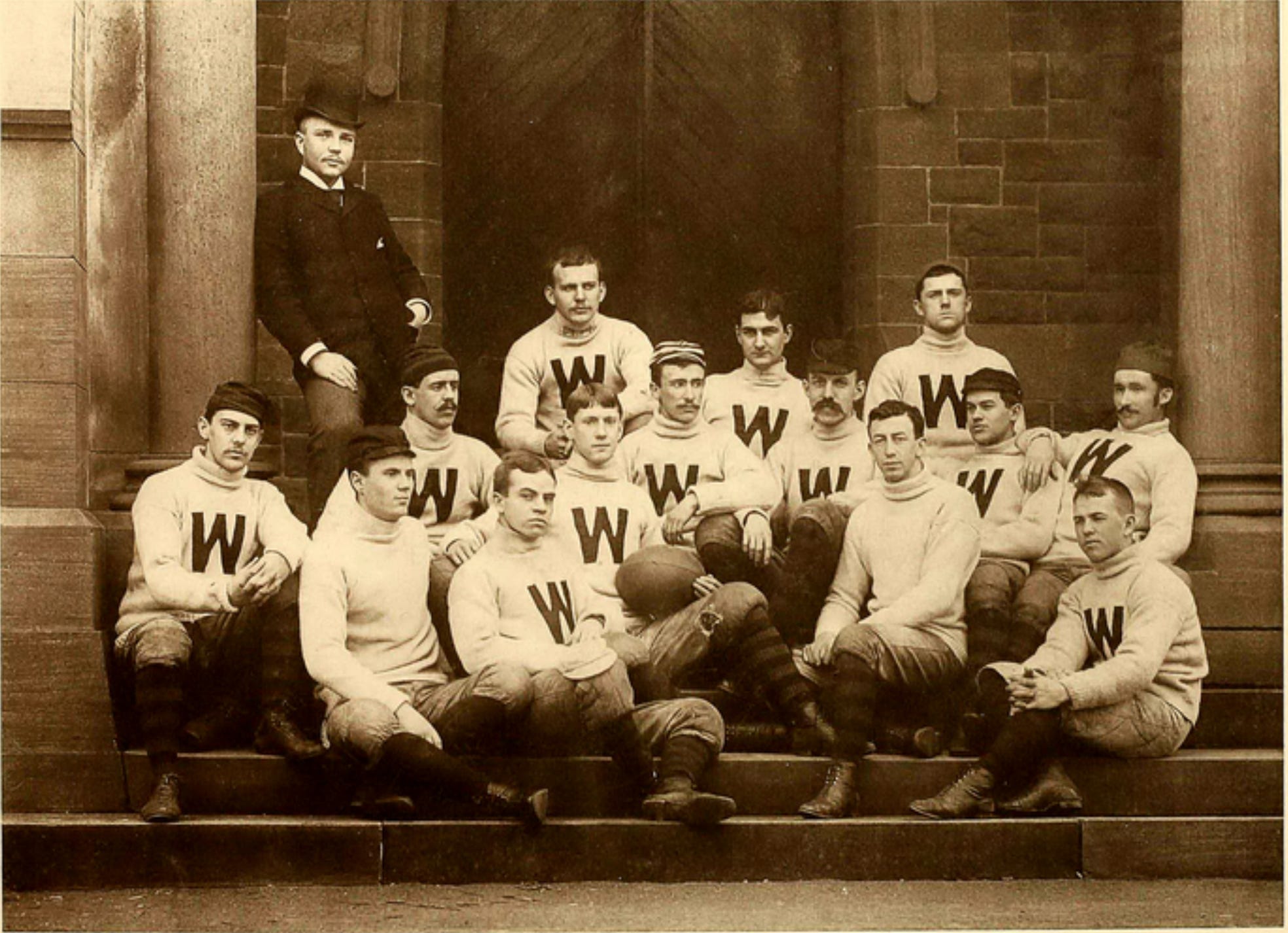 Today's Tidbit... 1888 and 1889 Wesleyan Football and A Future President