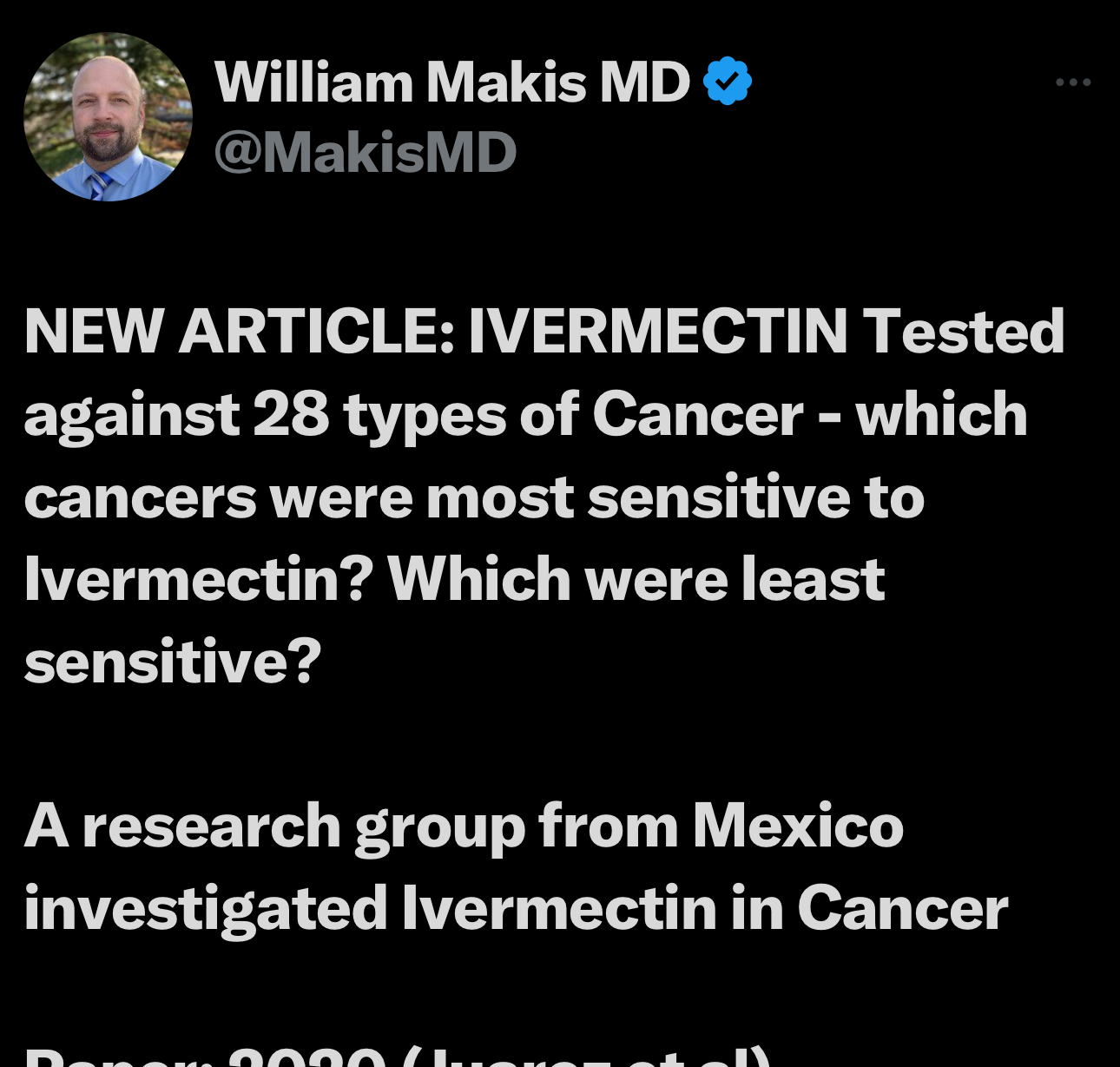 Top 10 Cancers Responsive to Ivermectin: Dr. William Makis Reviews a New Study Reviewing ...