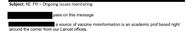 The Lancet heavily redact their response to our subject access request ...