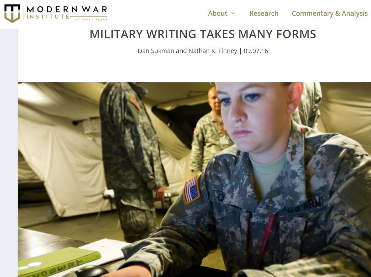 Throwback: Military Writing Takes Many Forms