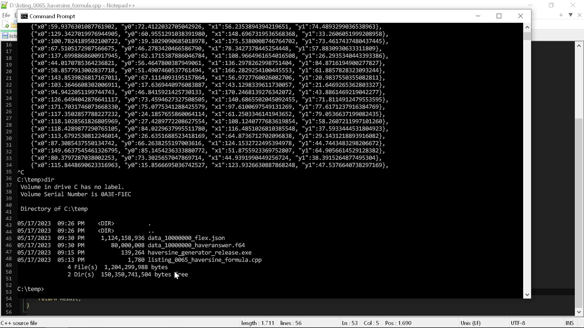 Generating Haversine Input JSON - by Casey Muratori