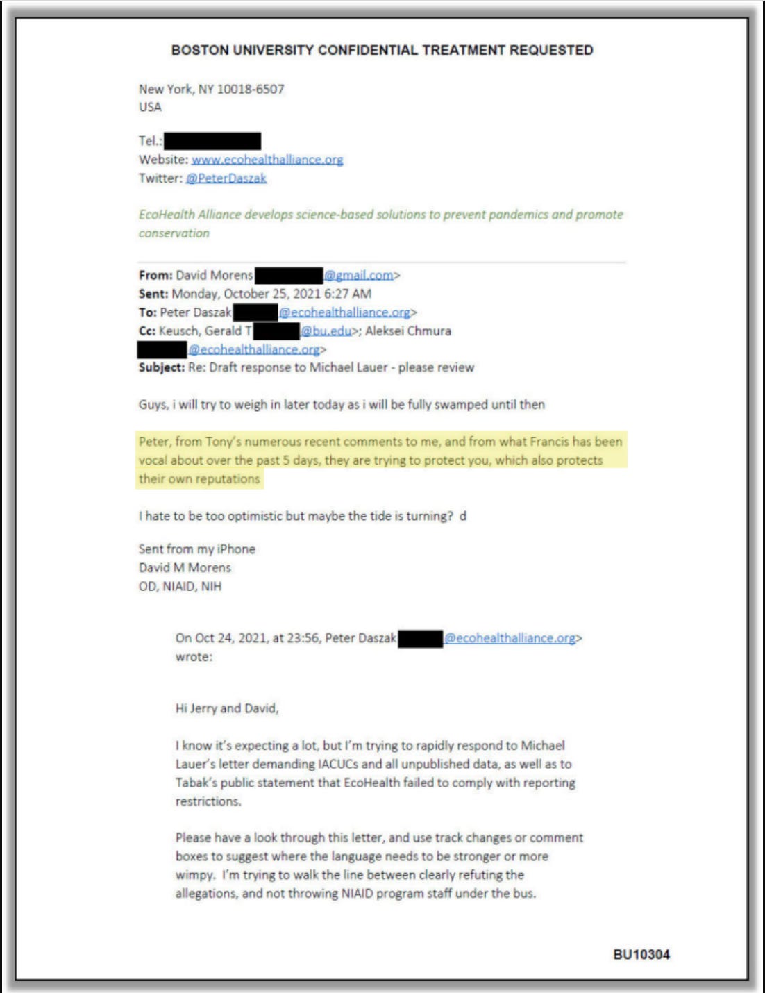 Wrongdoing and Illegal Activity by Dr. Fauci’s Senior Scientific Advisor