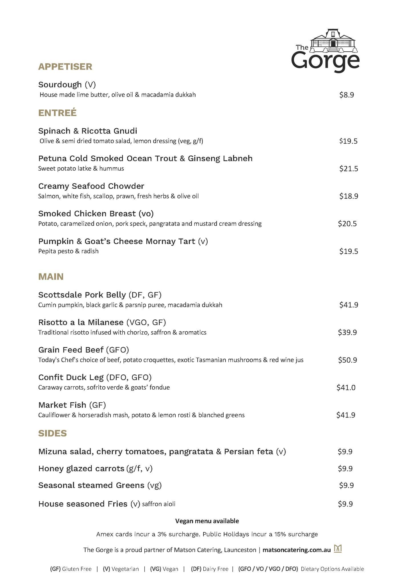 THE GORGE RESTAURANT » Heads Up Launceston