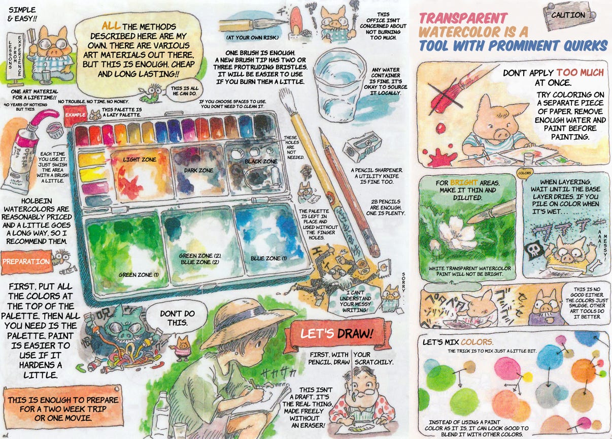 How to Paint Like Hayao Miyazaki - Animation Obsessive