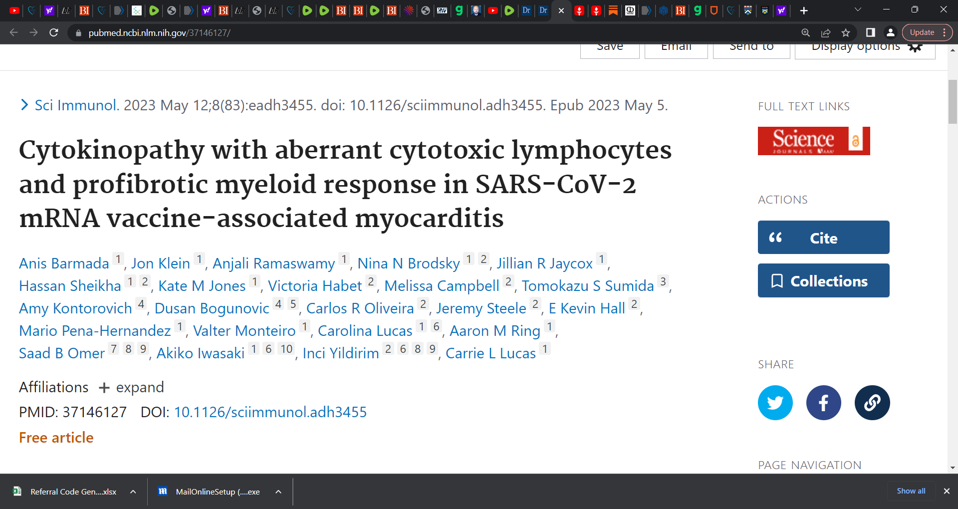 Worrying Barmada et al. study showed troubling serial MRI results in adolescents following ...