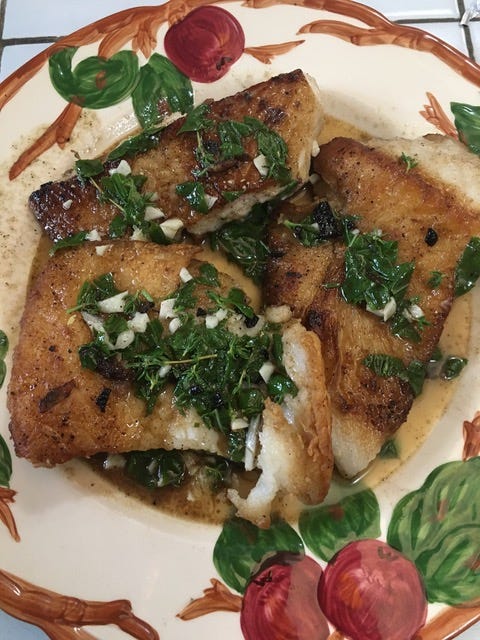 Herb-Crusted Sea Bass - by Shaman's Kitchen