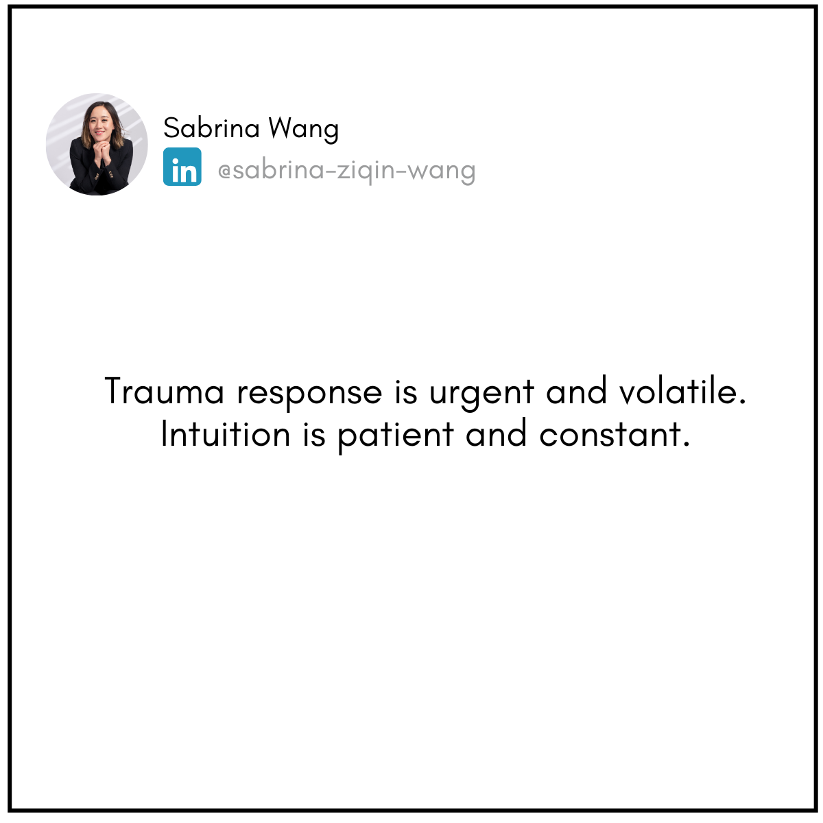 How To Tell Intuition from Trauma Response
