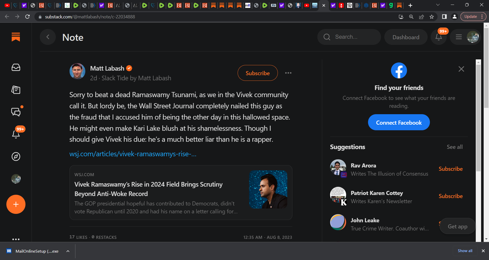 MATT LABASH: The Ramaswamy Tsunami! Is it just another wave of BS?
