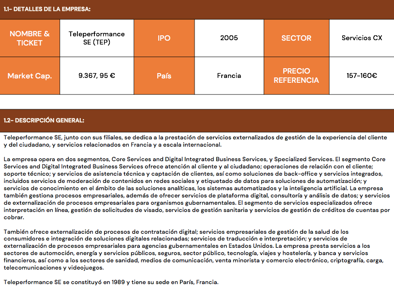 Tesis Quality Value: Teleperformance: una situación especial tras el ...