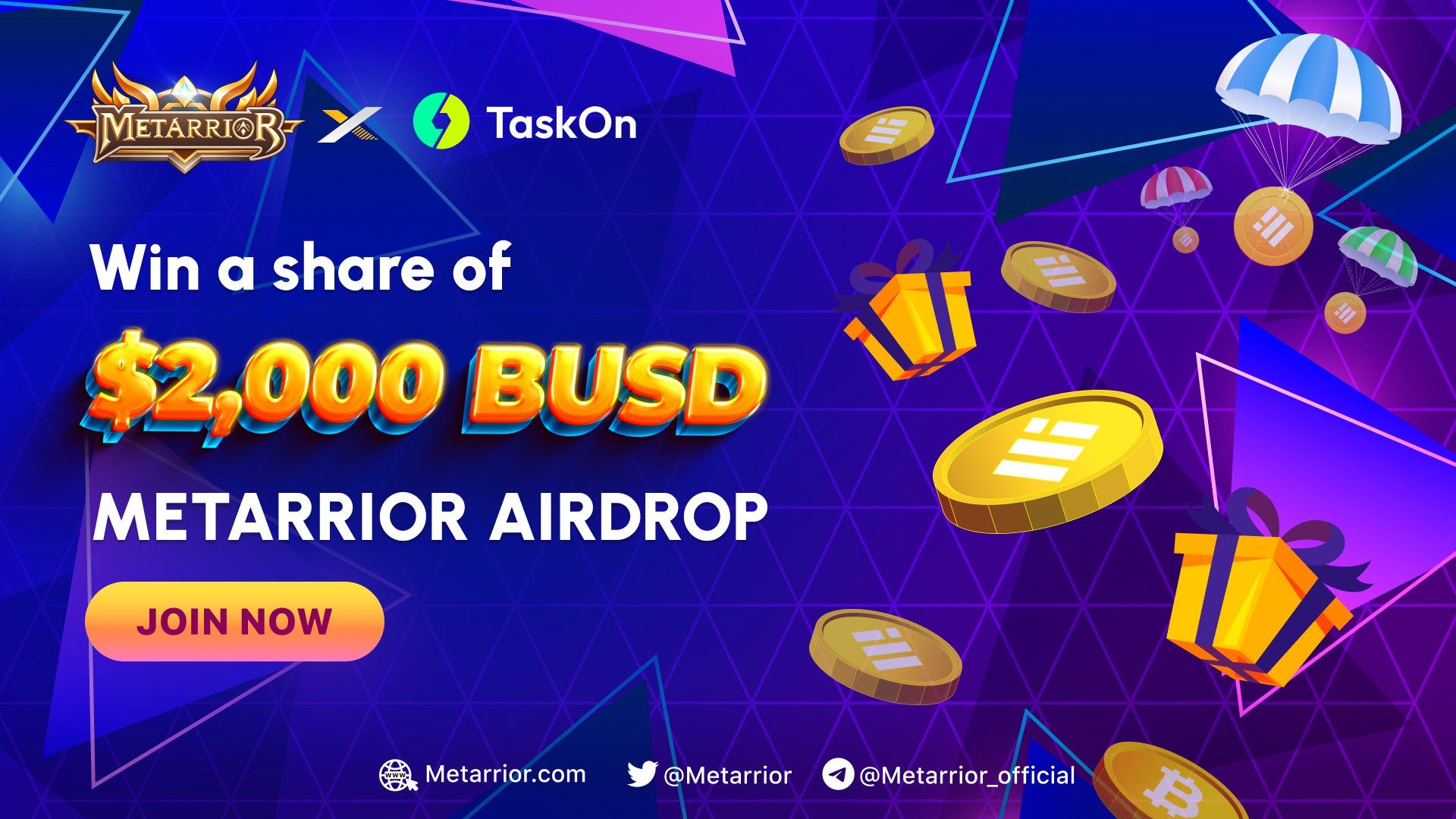 🔴[ENDED] METARRIOR’S “TASKON AIRDROP” - SEIZE YOUR $2,000 REWARDS!