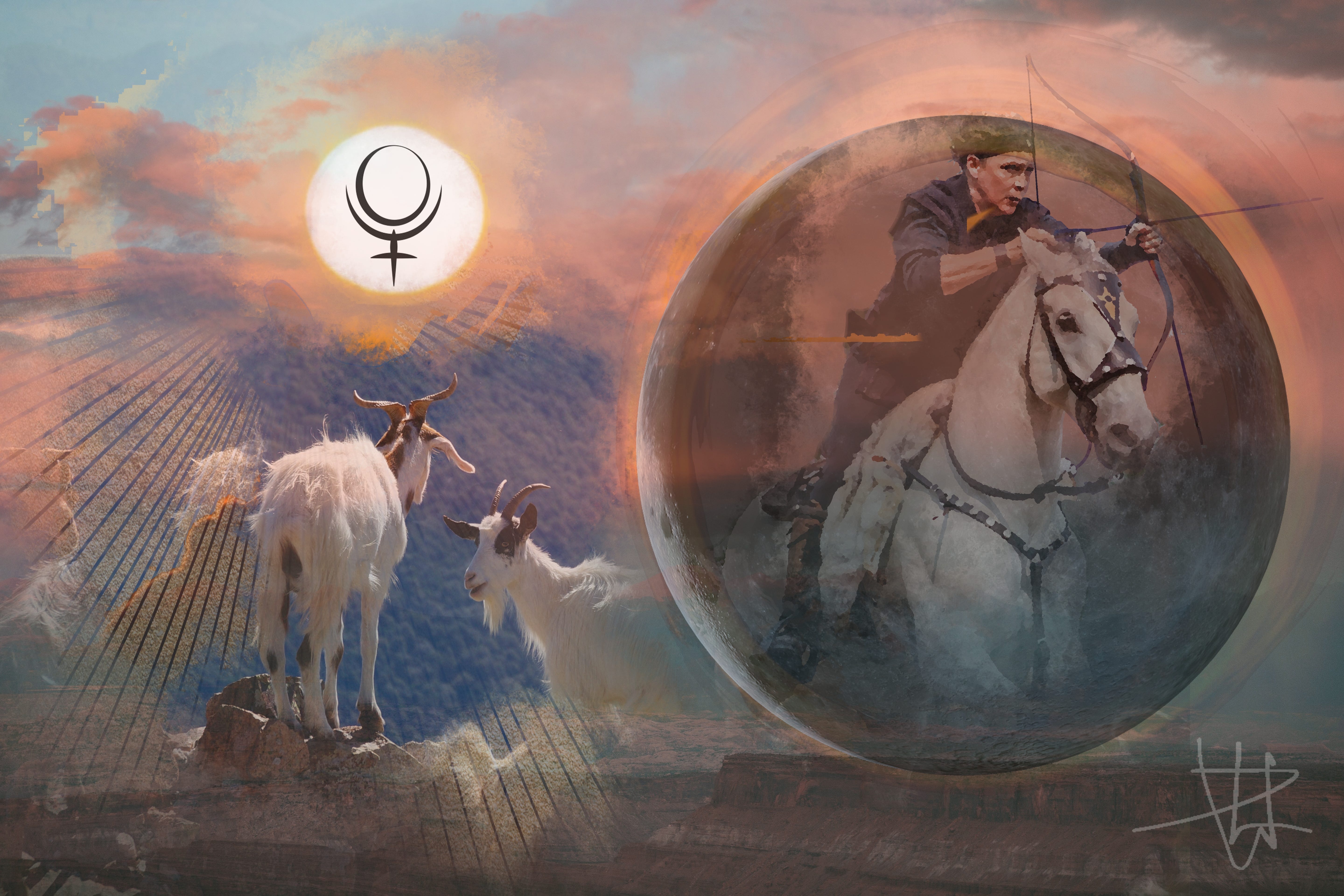 Moon Enters Sagittarius - by Liz Wickhart - Astrum Opus