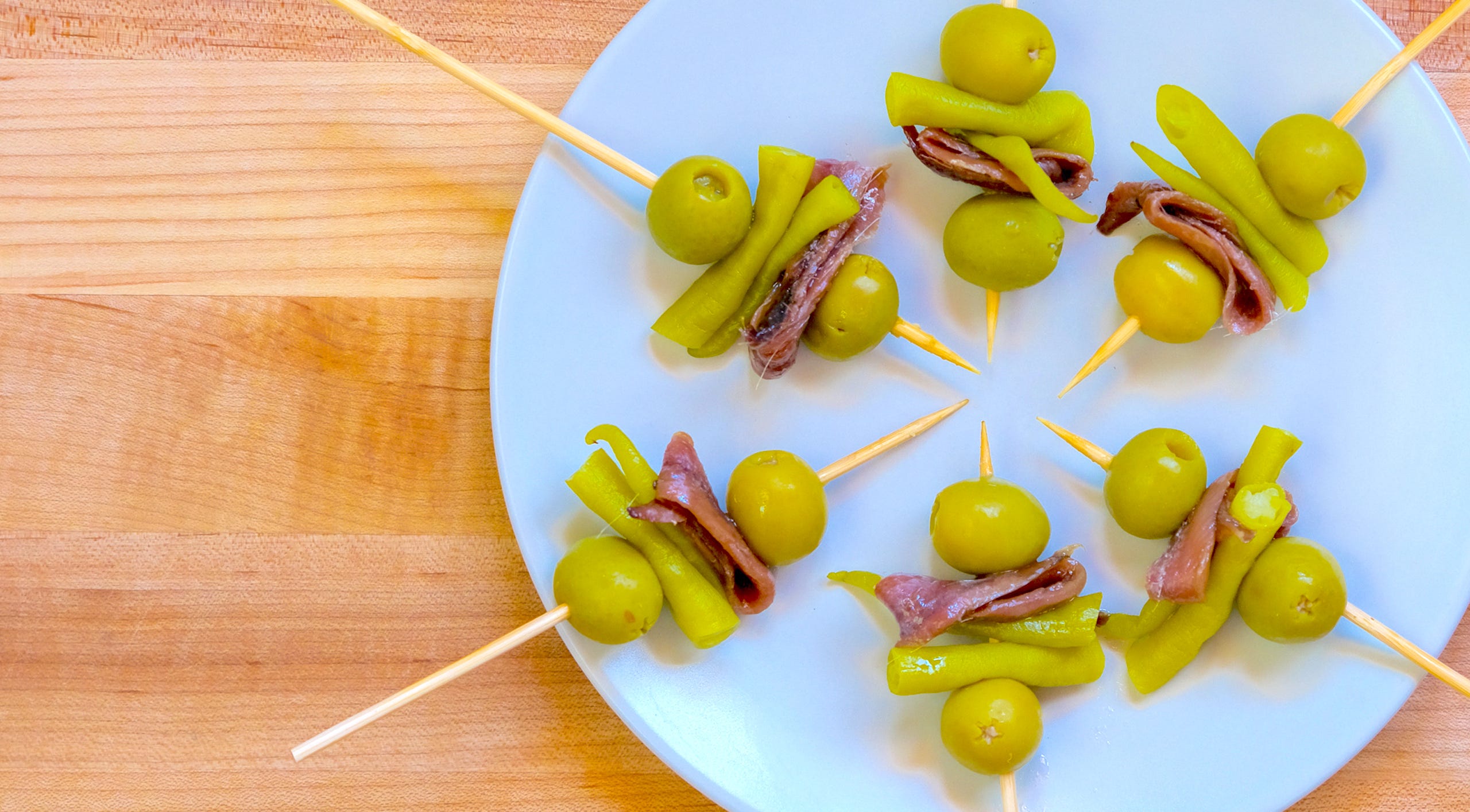 famous Spanish tapa “Gilda” - by Caroline J. Beck