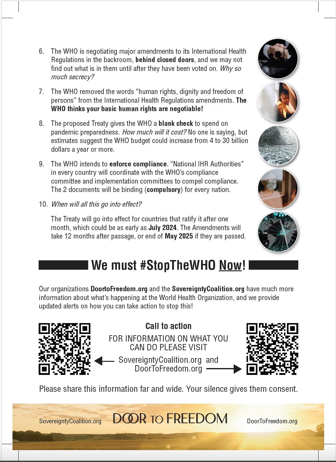 Two-sided handout (or posters) in grayscale and in color