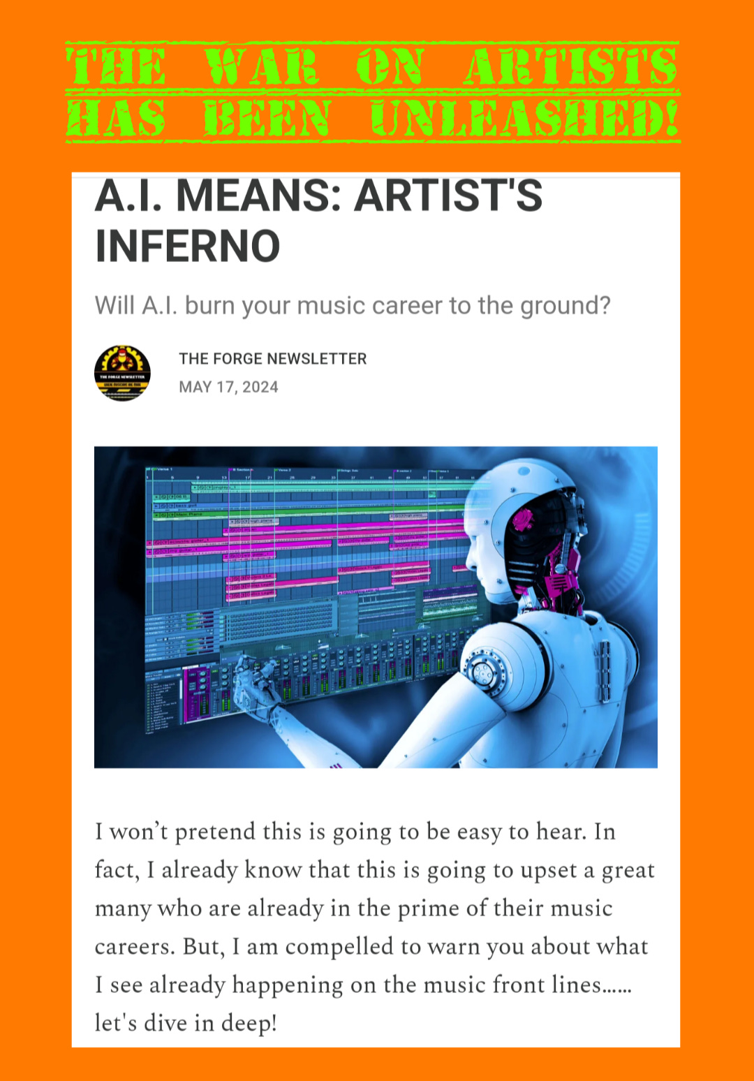 A.I. MEANING: ARTIST'S INFERNO - THE FORGE PODCAST