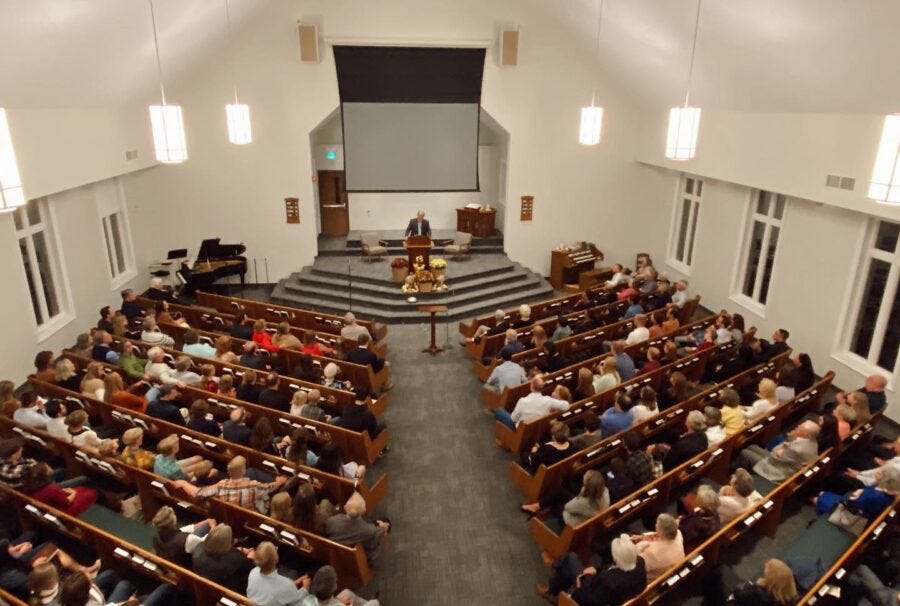 A Gallery Of The Faithful Gathering For Church. Album 12