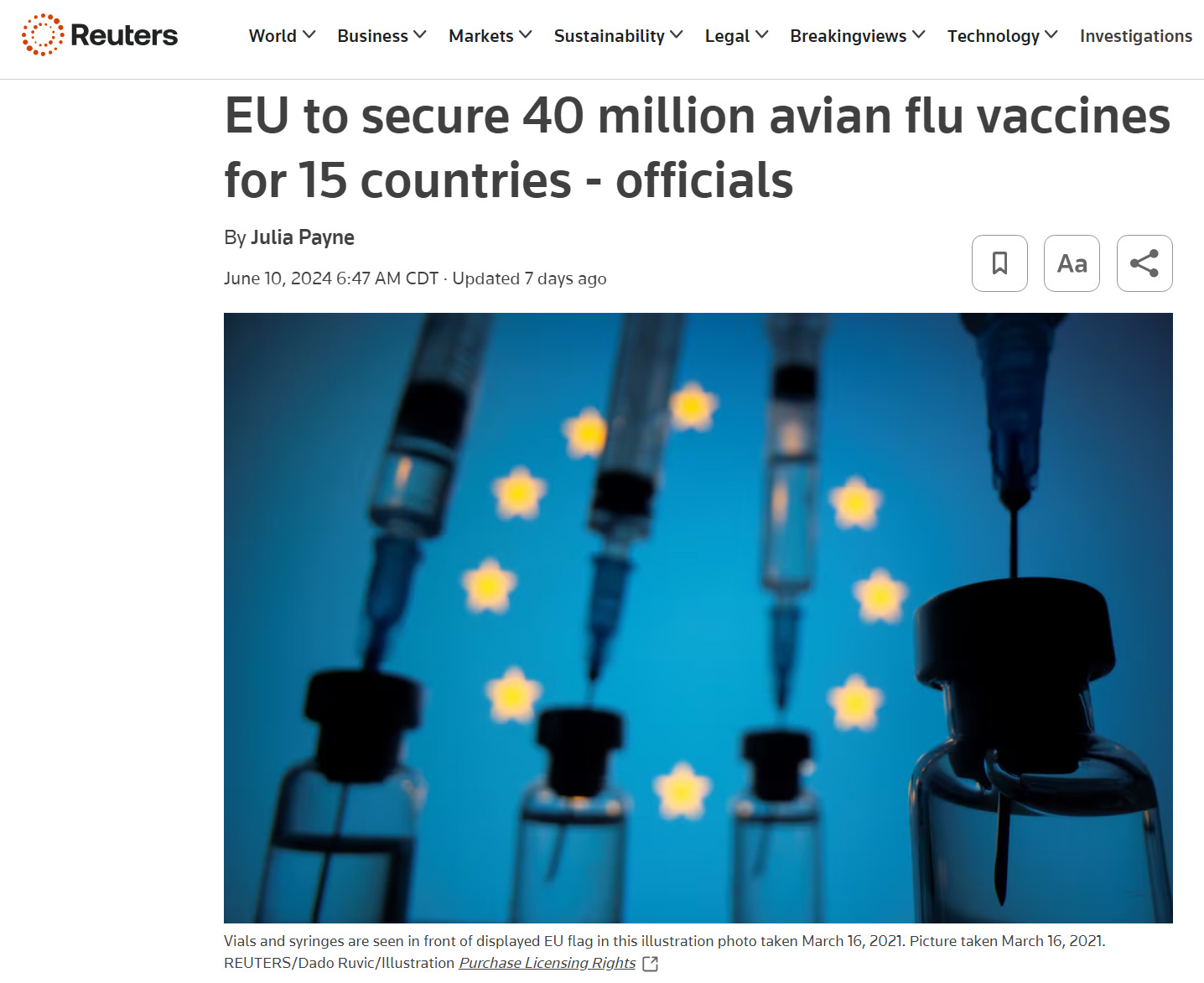 CSL Seqiris Audenz Vaccine Poorly Effective Against Legacy Bird Flu