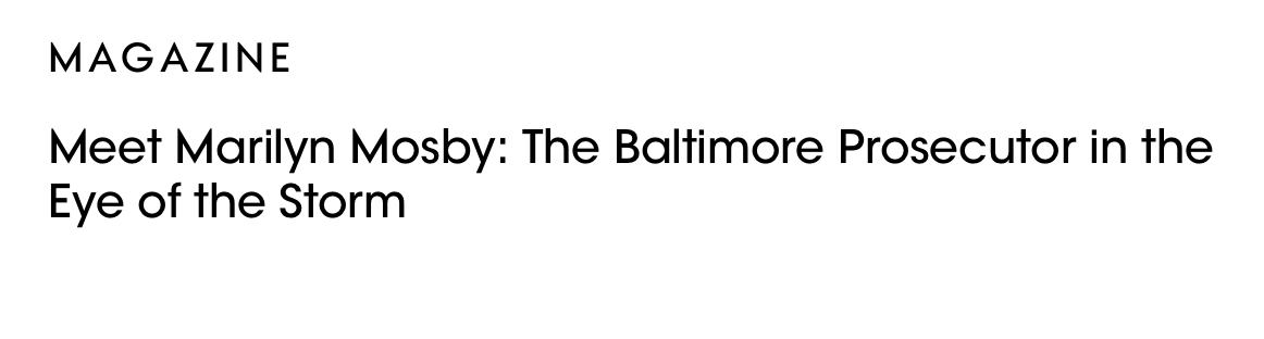 Vogue "It" Girl, Marilyn Mosby, Found Guilty