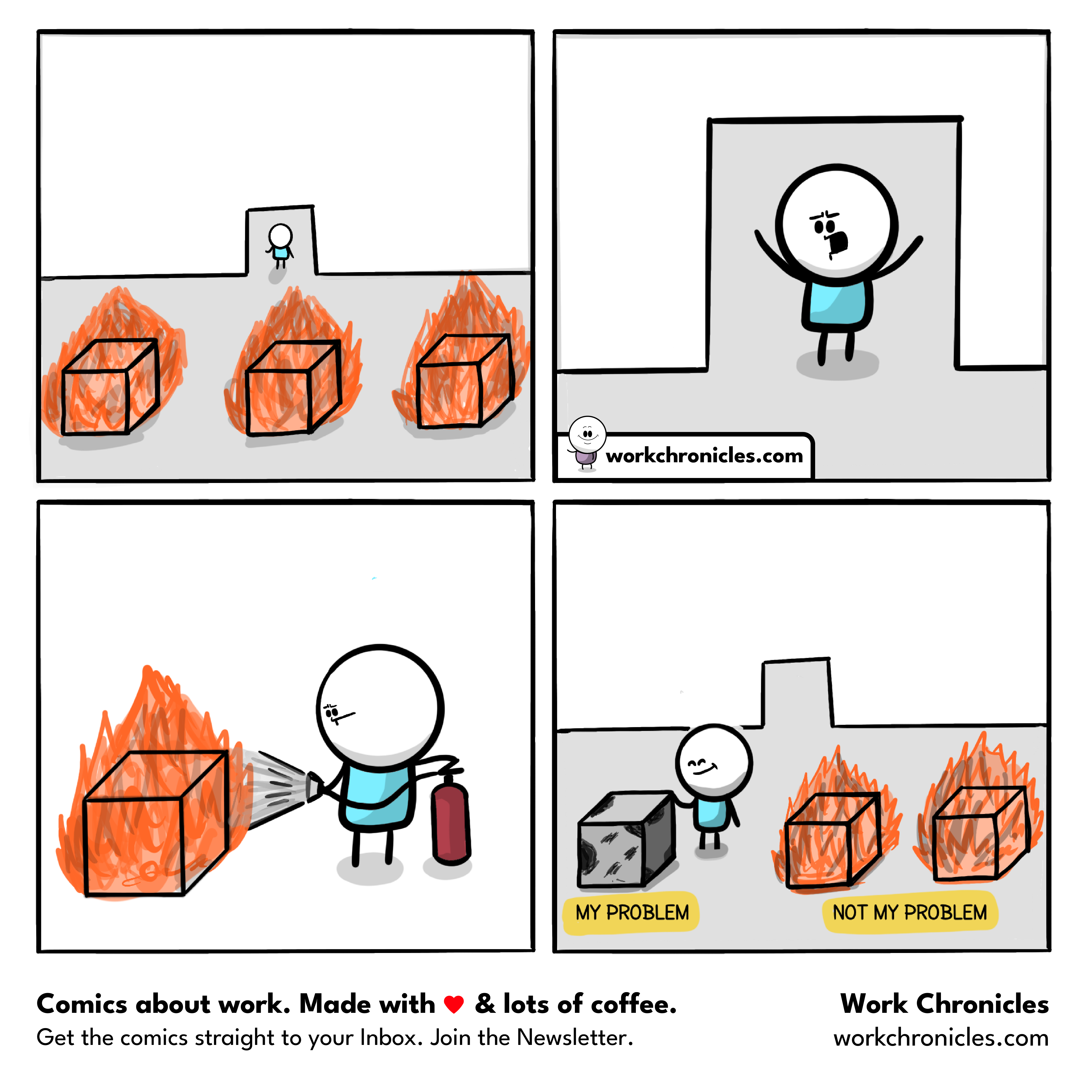 (comic) Solving problems at work - Work Chronicles