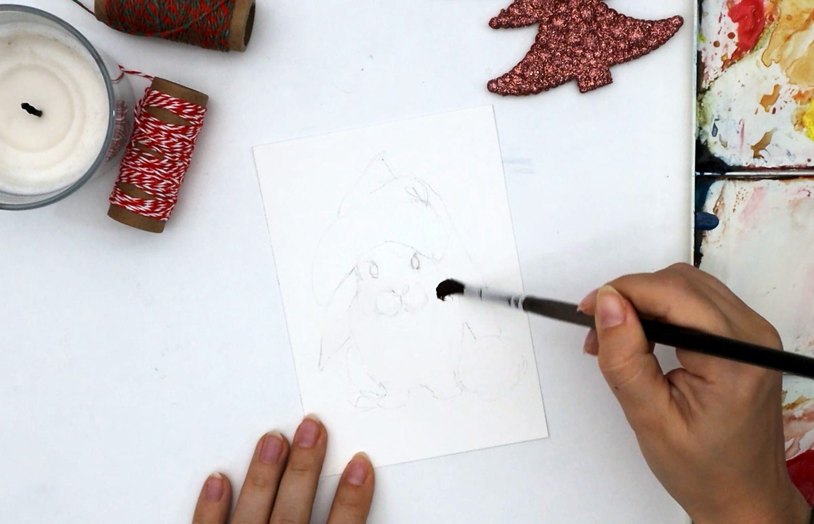 24 watercolor ideas for Christmas - by Yana Shvets