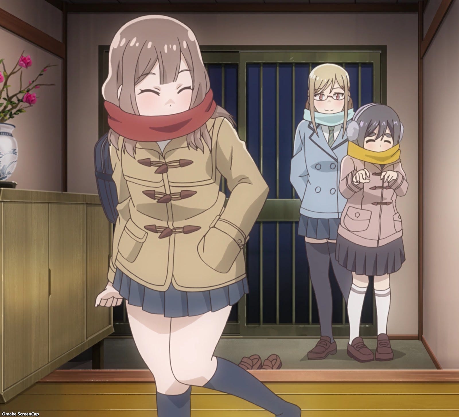Omake Gif Anime - Joshikausei - Episode 11 - Girls Stay Warm in Snow