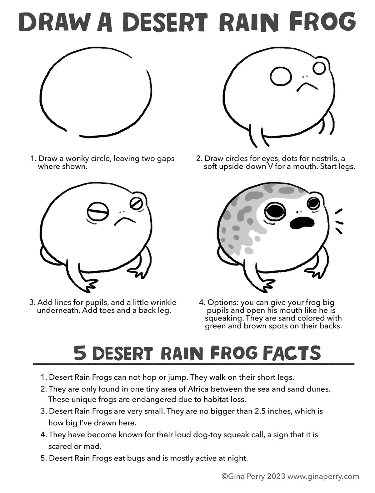 How To Draw A Rain Frog