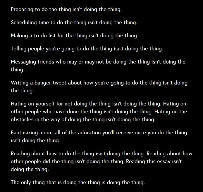 Just do the thing - Josue’s Substack