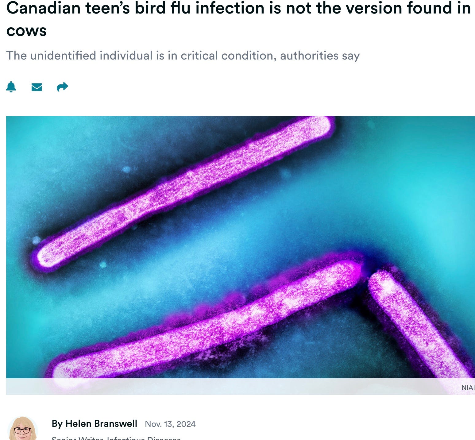 Bird Flu scare: finally, one person in the world seriously ill with ...