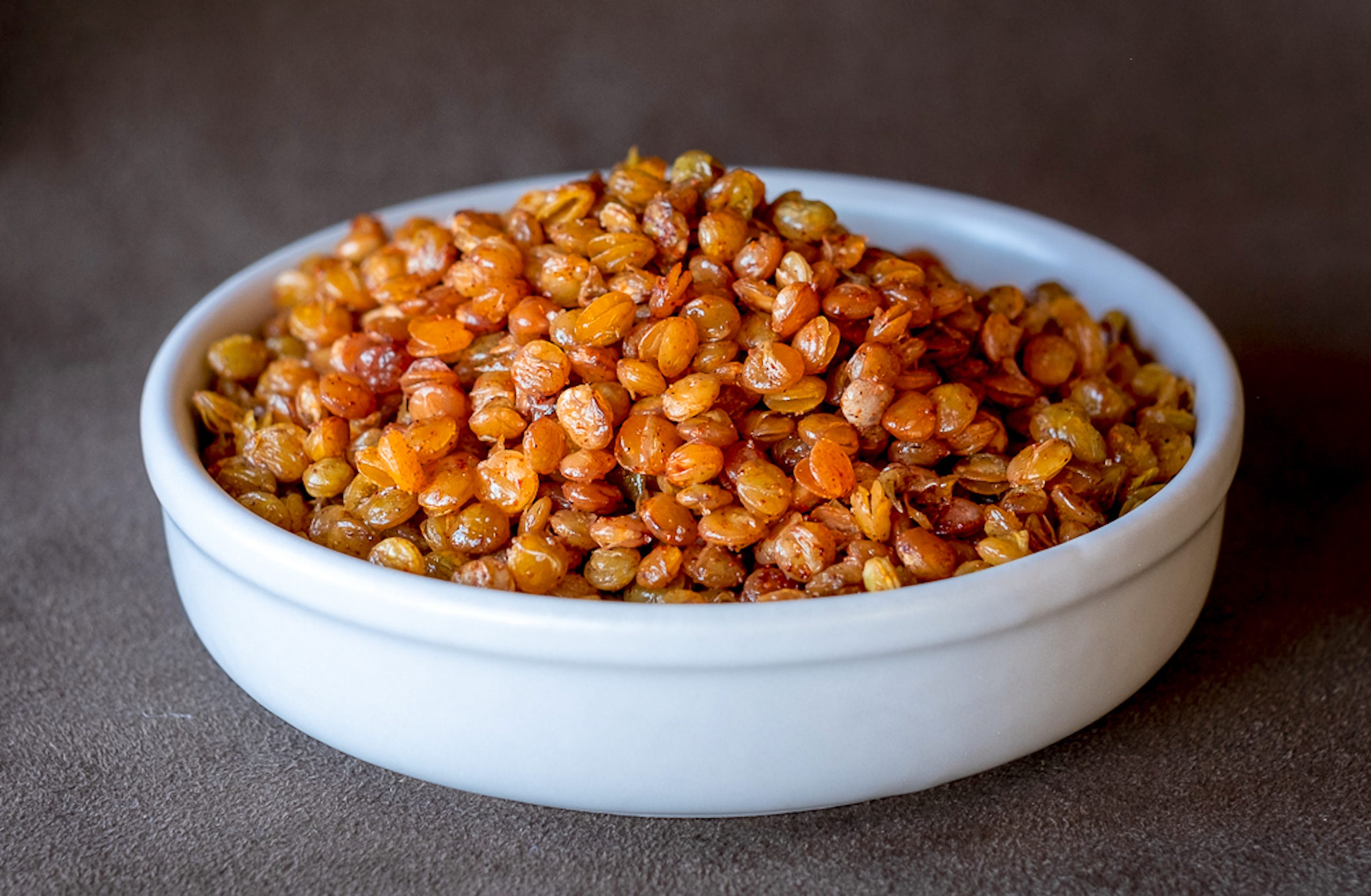 protein-packed healthy snack: fried lentils