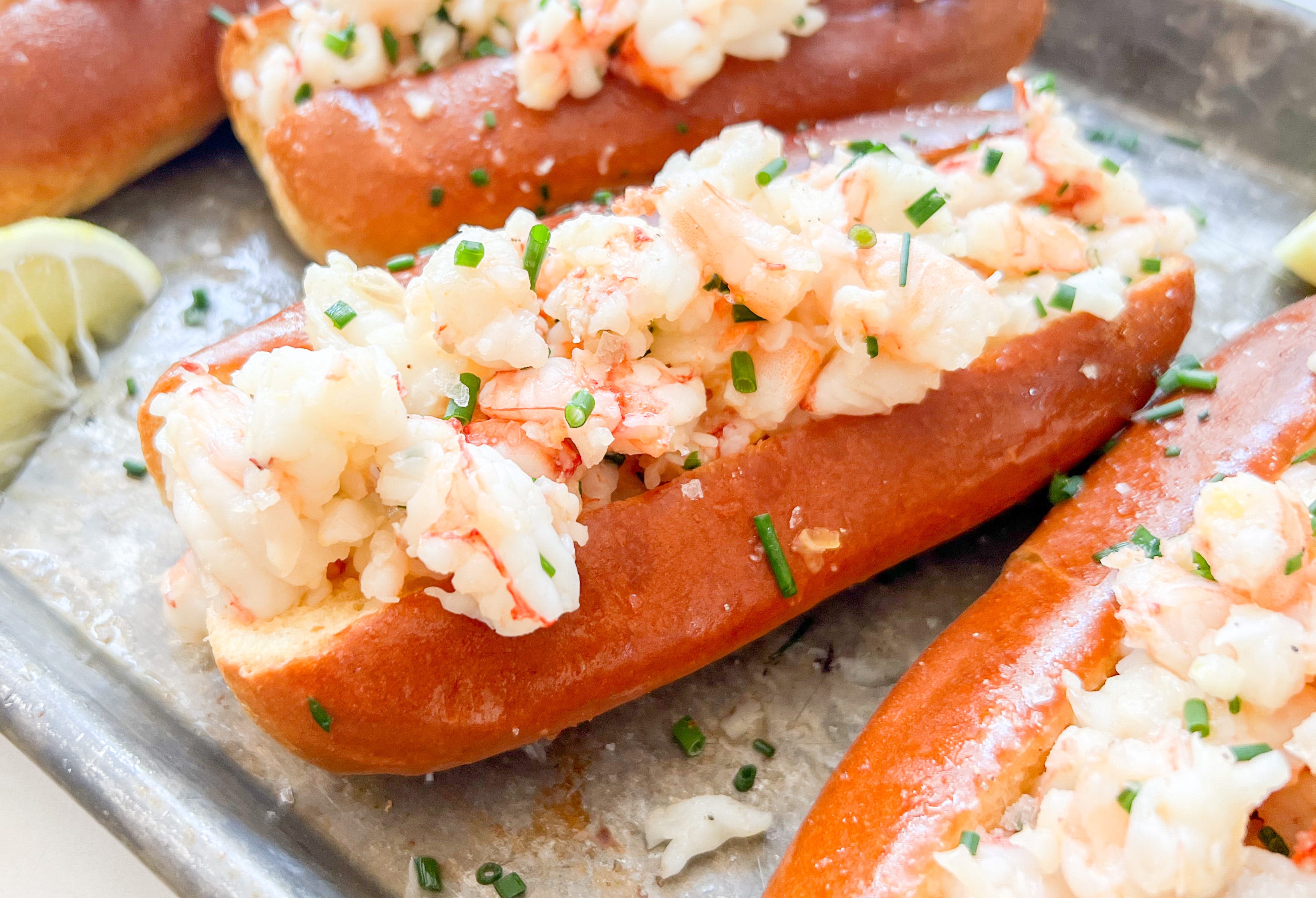 lemony brown butter shrimp rolls - by Caroline Chambers