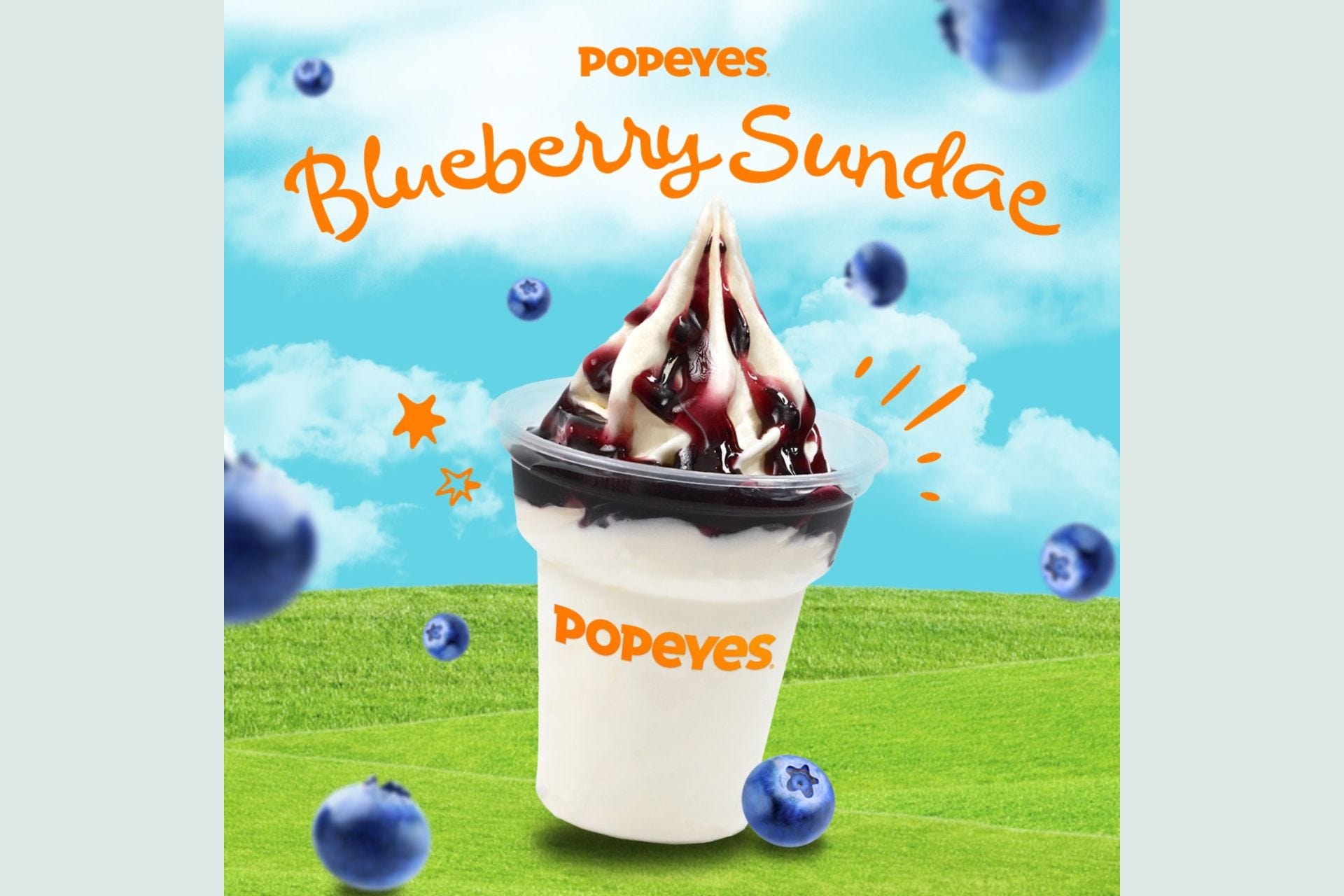 Popeyes Philippines introduces Blueberry Sundae