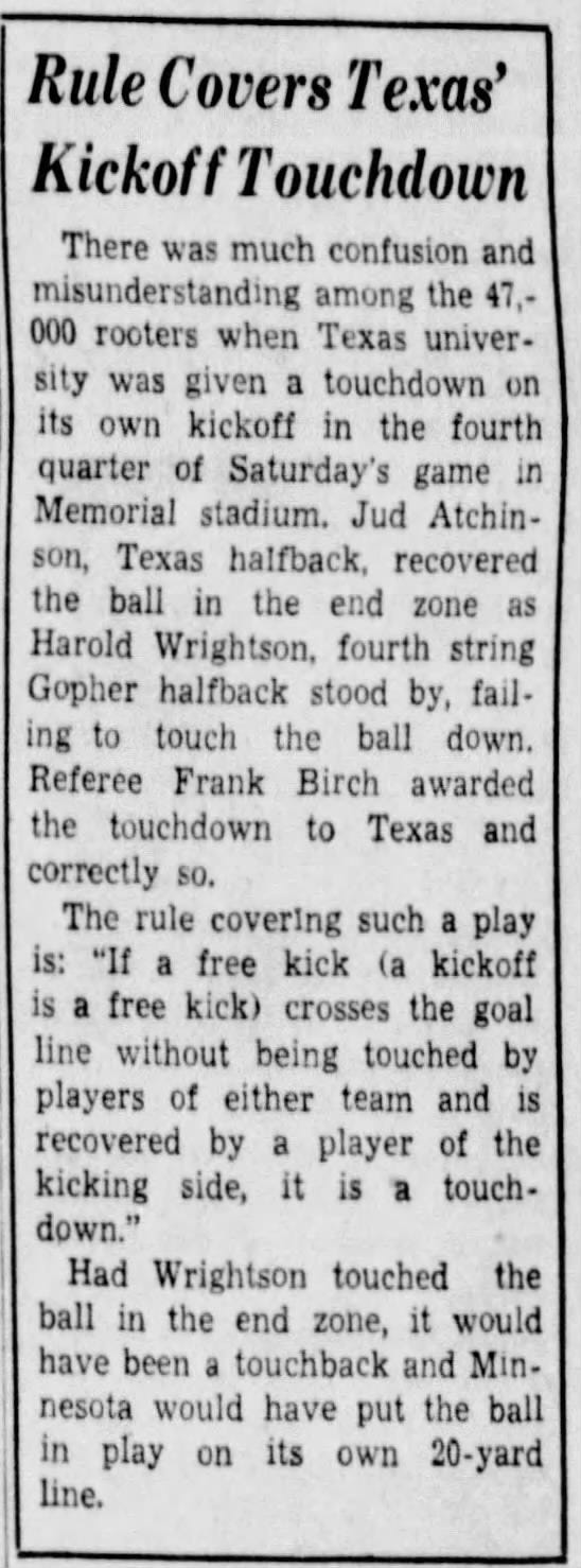 Today's Tidbit... The Kick Six Of Old - by Timothy P. Brown