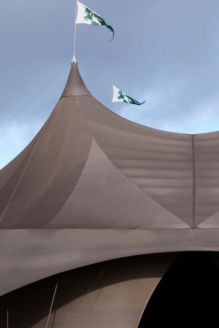 Iconically British: Burberry’s display of their timeless designs.