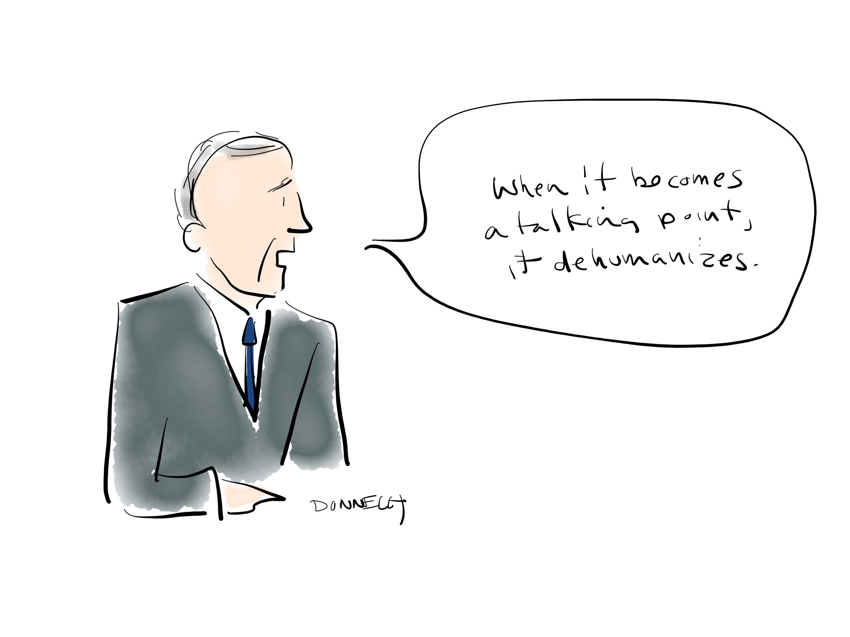 Live-Drawing The Veep Debate, 2024 - by Liza Donnelly