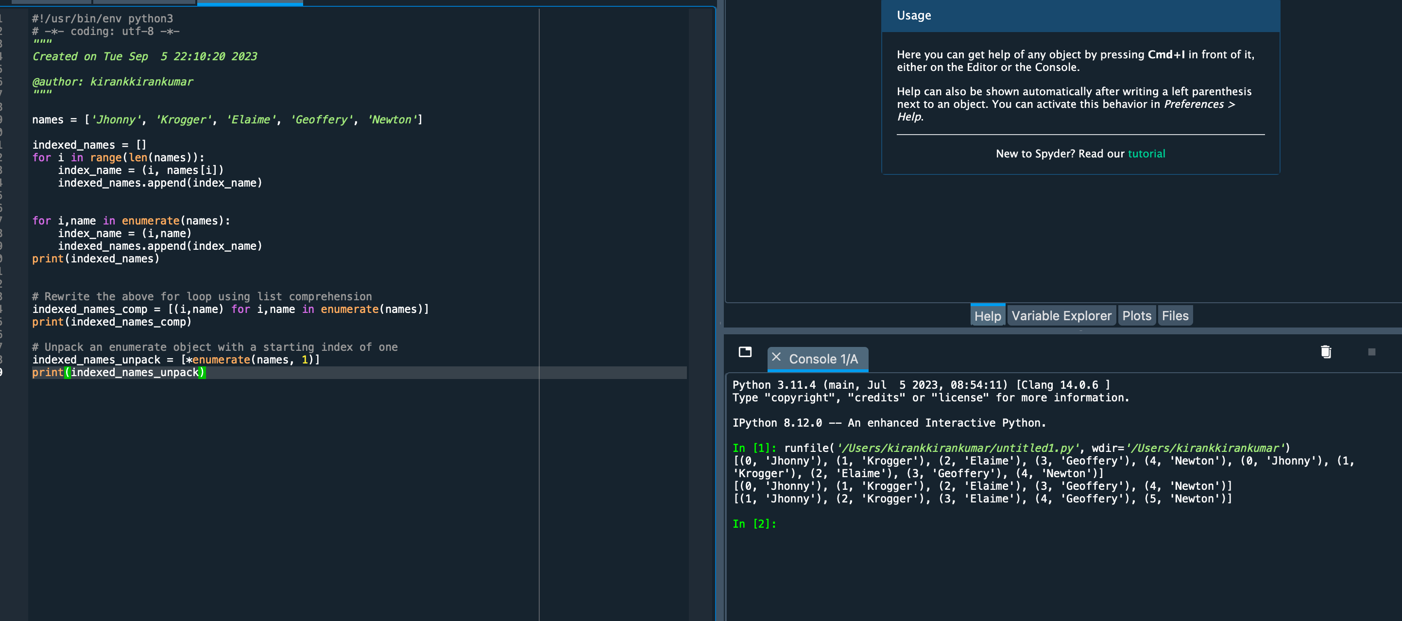 Enumerate Function In Python Kirankumars Substack