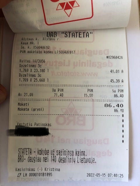 Rytas Staselis. Alytaus rajonas. Cisternos ir servisai.