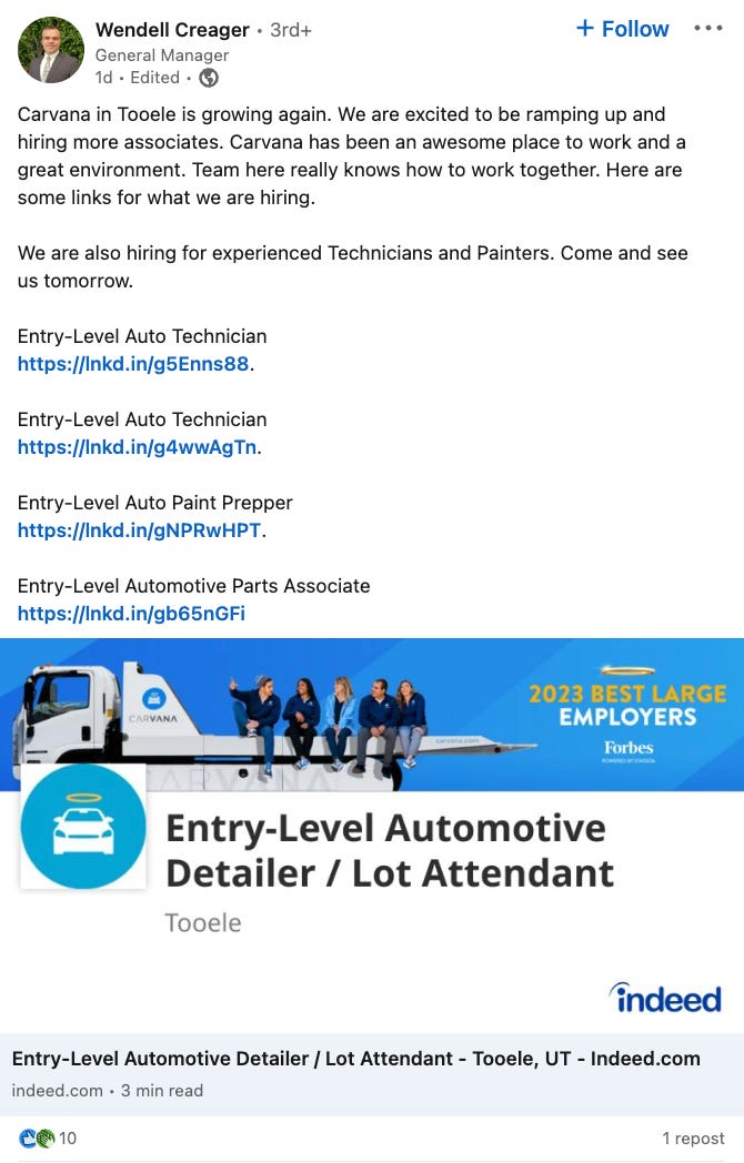 Carvana: Ramping - Implied Expectations with Models