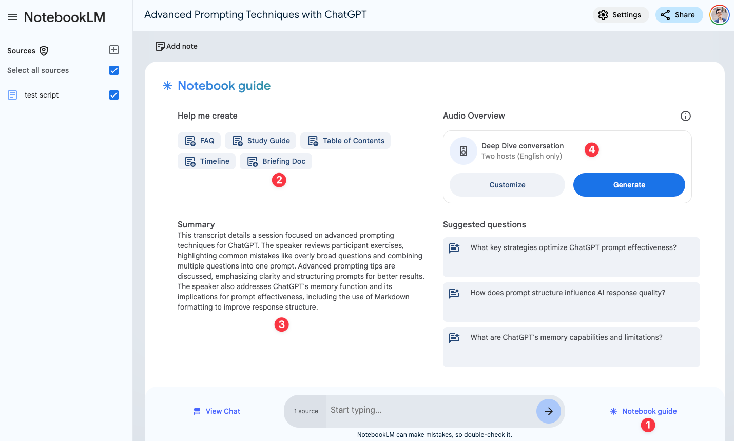 How I used NotebookLM & ChatGPT to summarize my talk