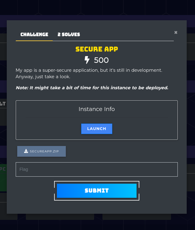 WannaGame SecureApp - by Zimzi - CTFs