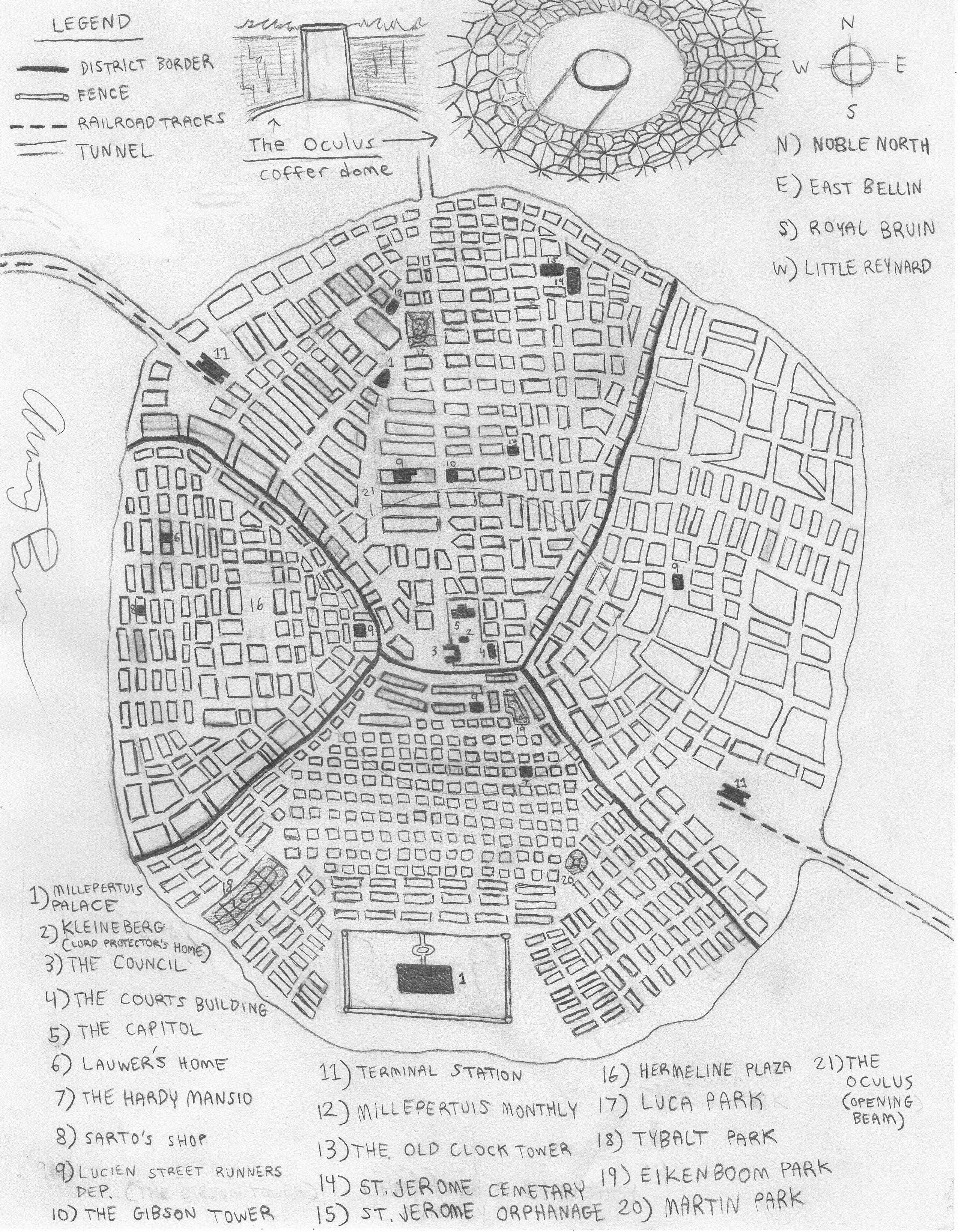Map of Millepertuis - by Anthony Joseph Buffa