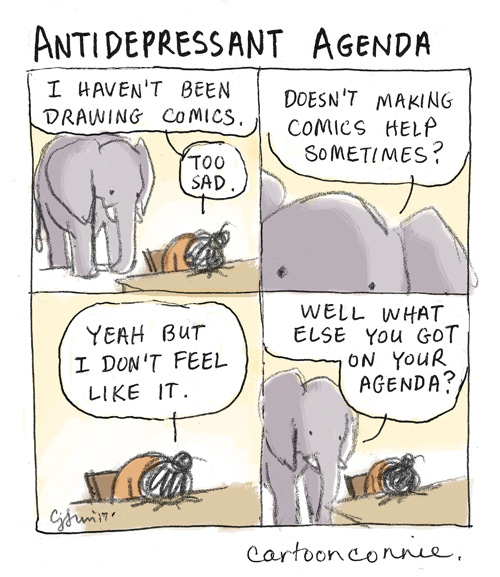 4 Depression Comics - by Connie Sun