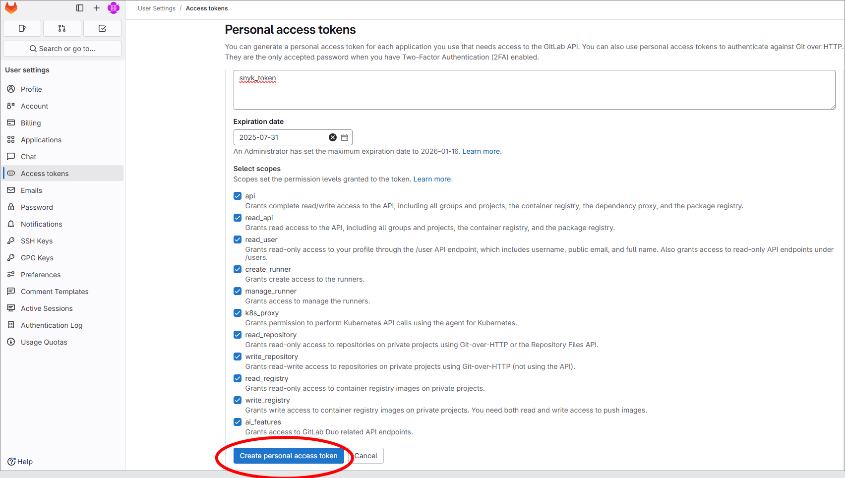 Part 3 Implementing SAS in Gitlab DevSecOps Pipeline using Synk