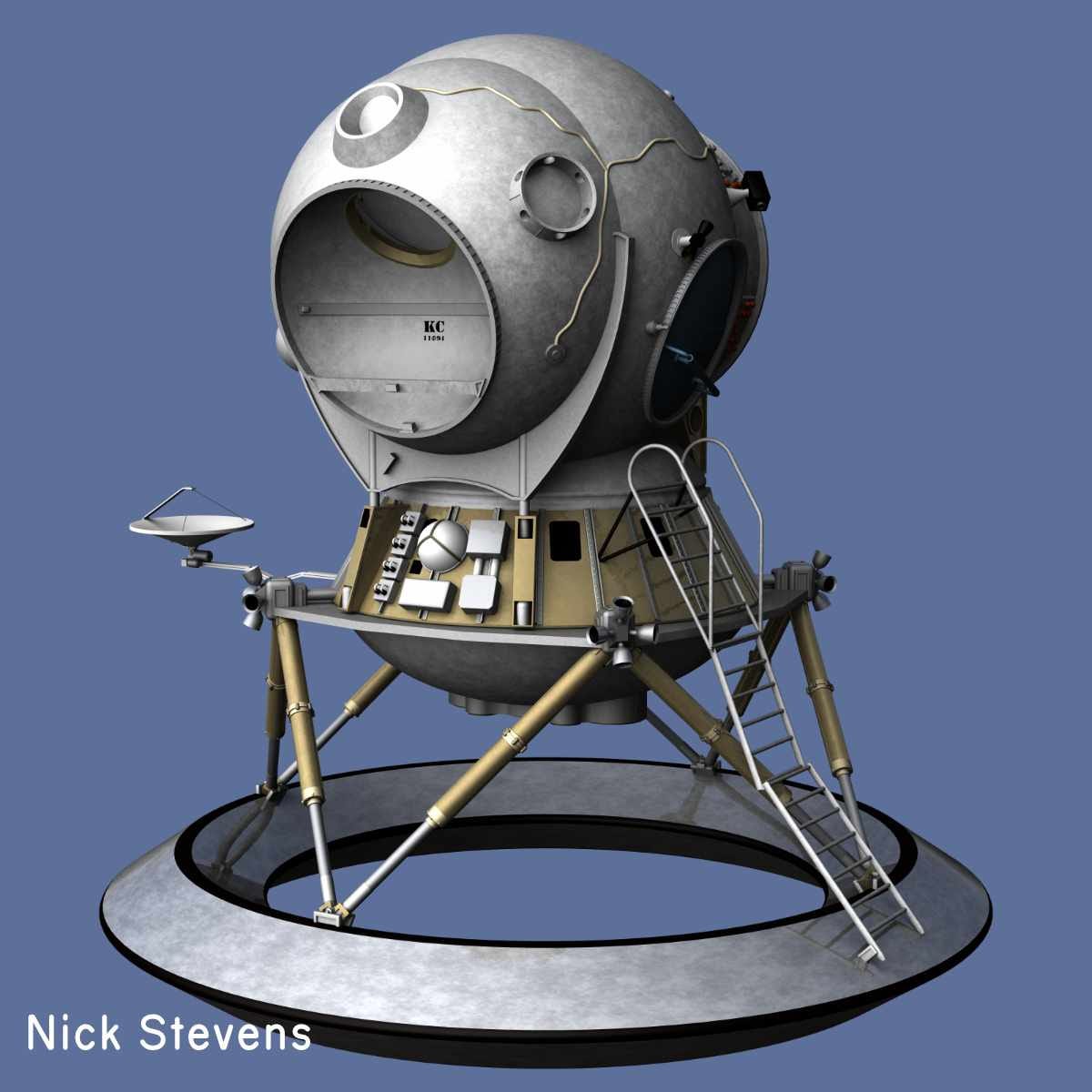 Early versions of the LK Lander - by Nick Stevens Graphics