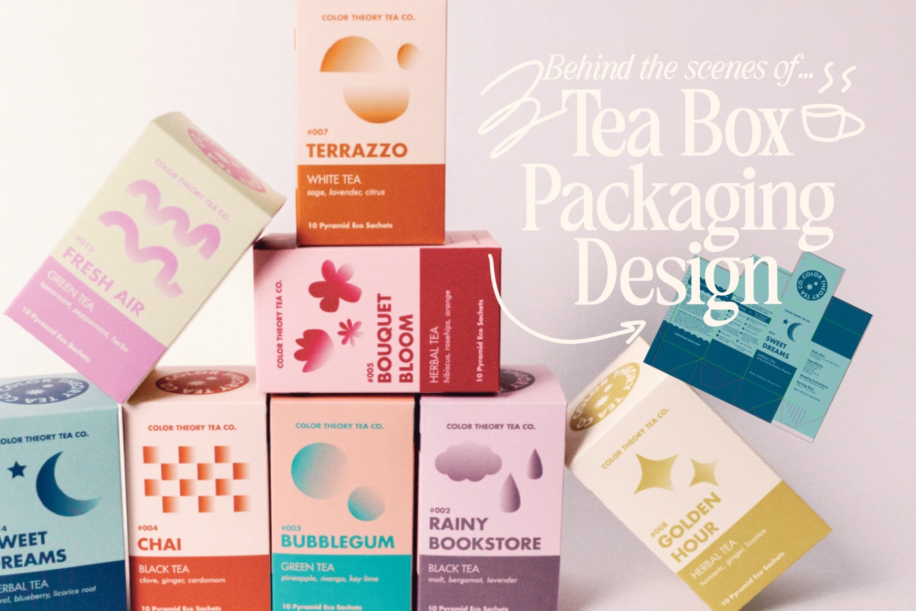 How I Designed A Colorful Tea Brand - by Jenna O'Brien