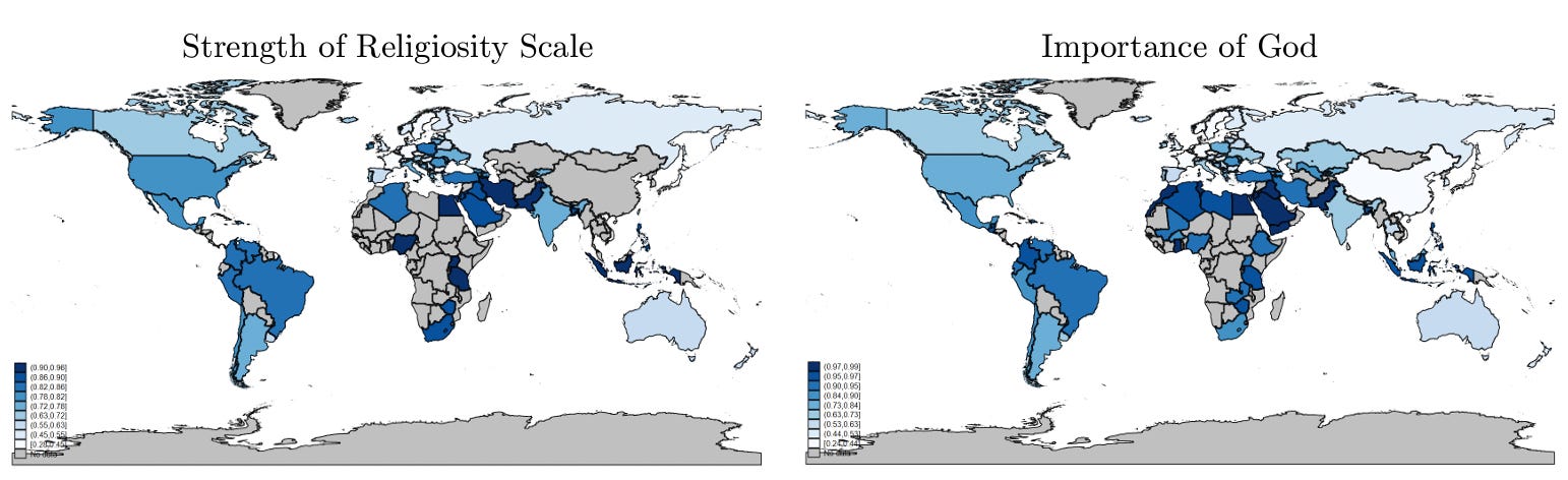What explains the global religious divergence?