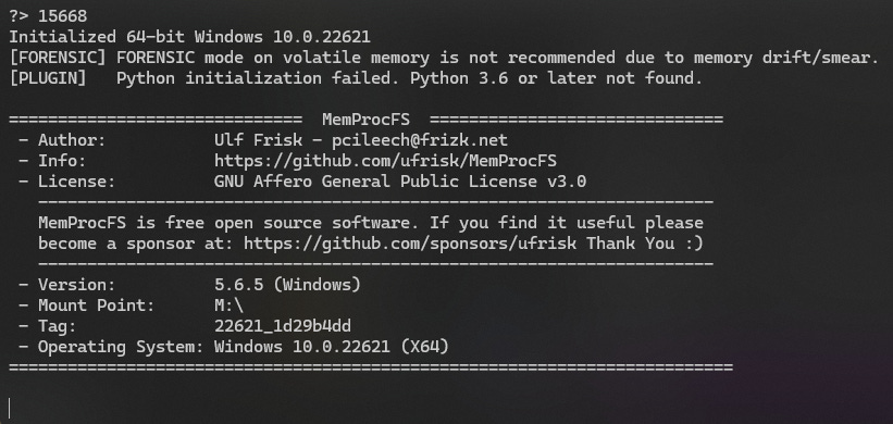 VMware Memory Analysis with MemProcFS - by Eric Capuano