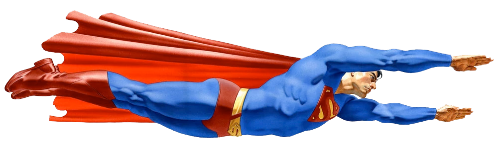 Superman Flying Side View