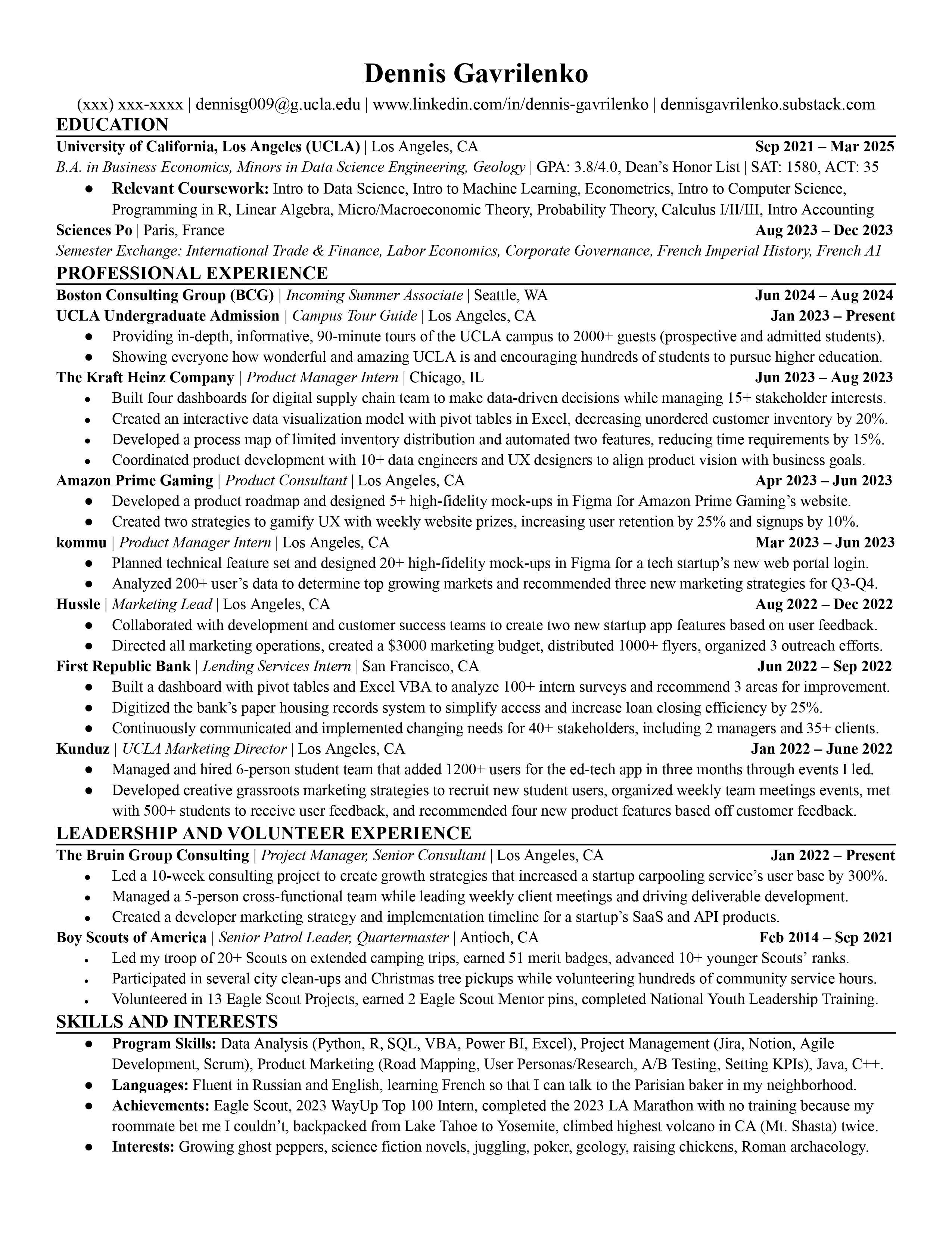 Resumes 101 - Interosity by Dennis Gavrilenko