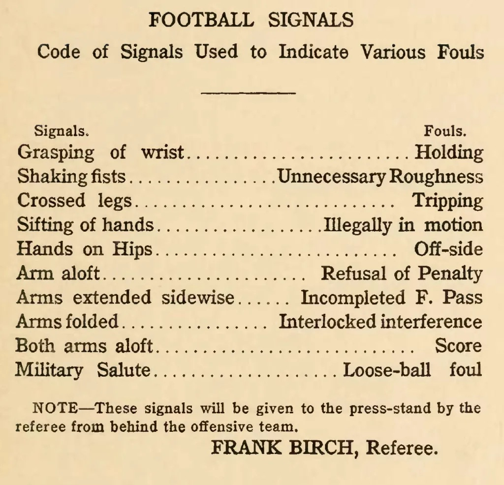The Art of Football Officials' Signals