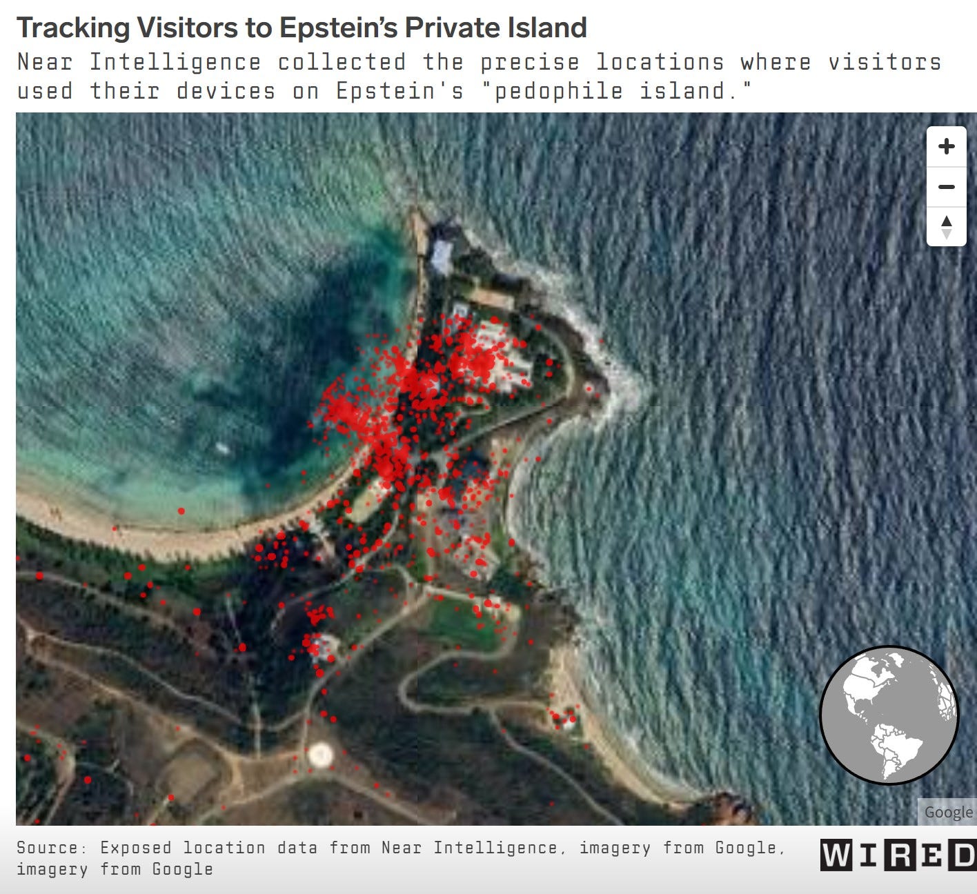 Jeffrey Epstein’s Island Visitors Exposed in Data Breach