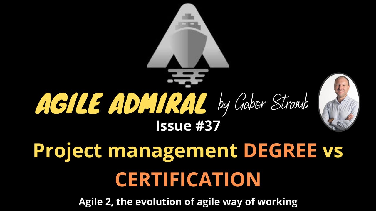 Project management degree vs certification